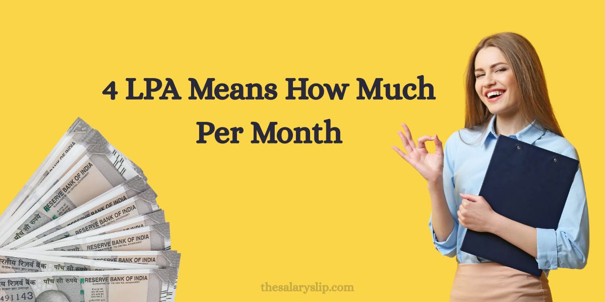 4 LPA Means How Much Per Month - Complete In-Hand Salary Breakdown